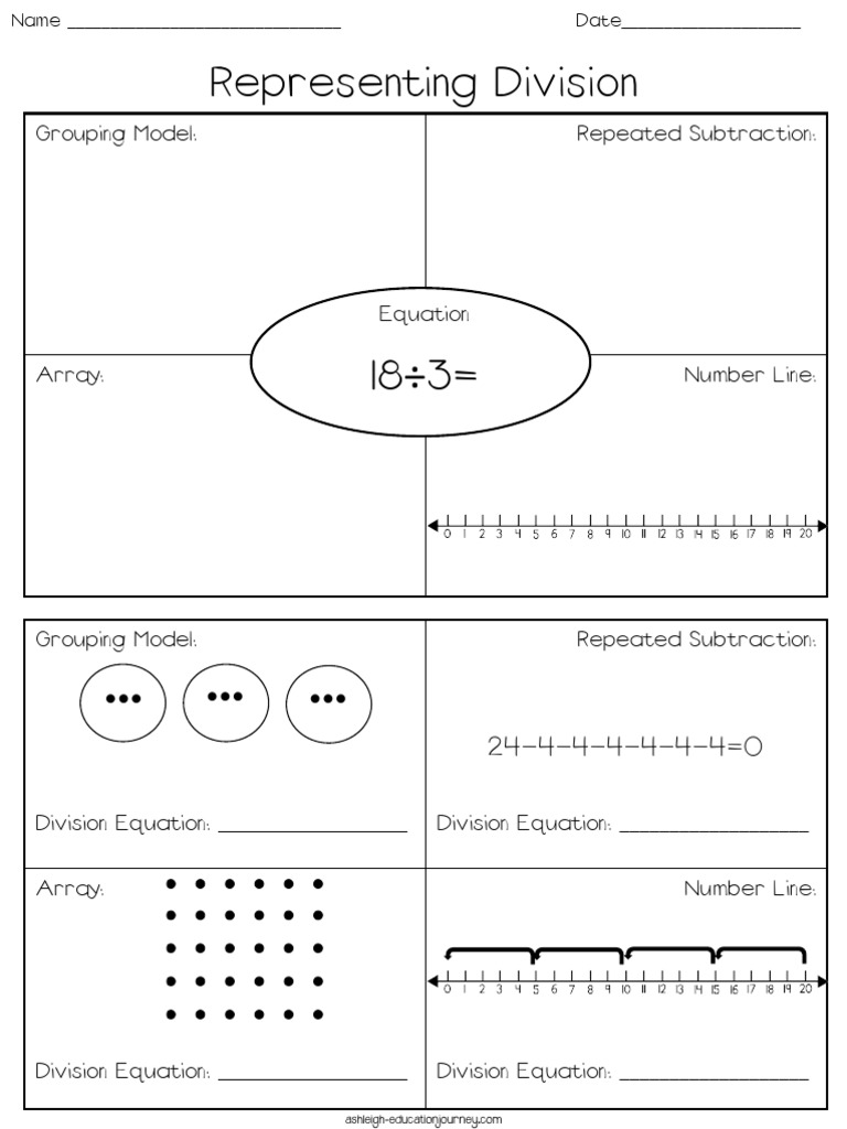 Representing Division Homework | PDF