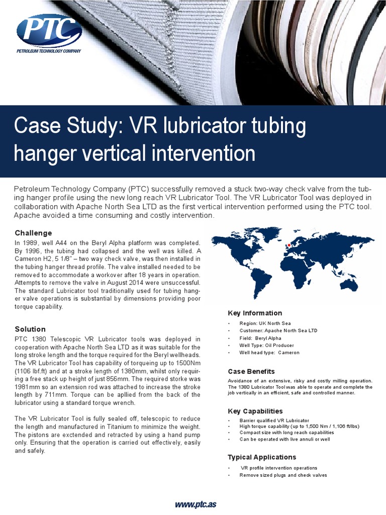 Case Study VR Lubricator Tool | PDF | Lubricant | Valve