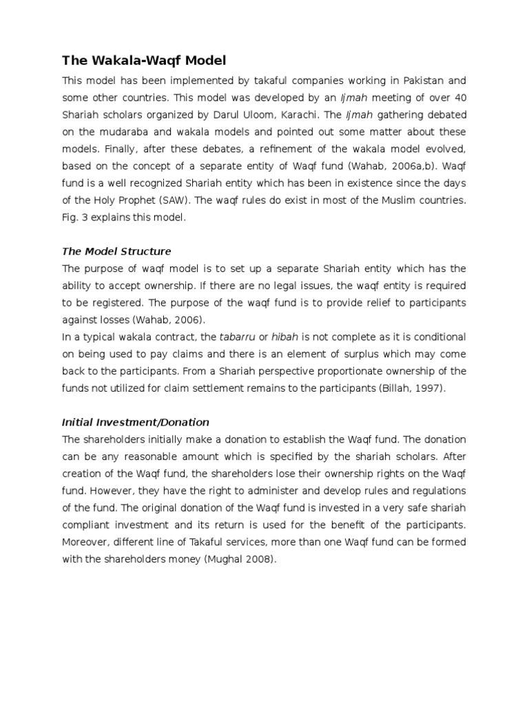 The Wakala Waqf | PDF