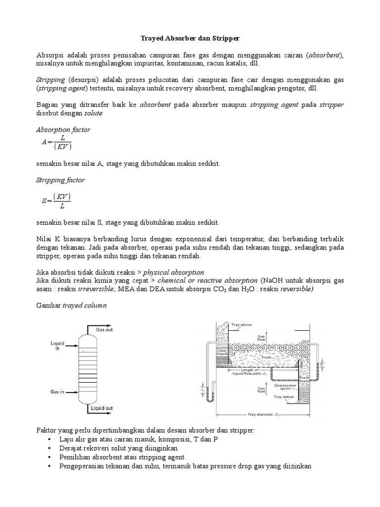 Proses Absorpsi dan Stripping Kolom | PDF