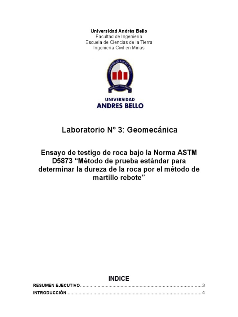 Ensayo de Dureza de Roca ASTM D5873 | PDF | Dureza | Acero