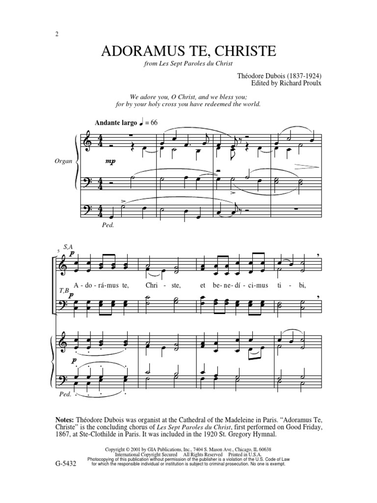 Adoramus Te | PDF