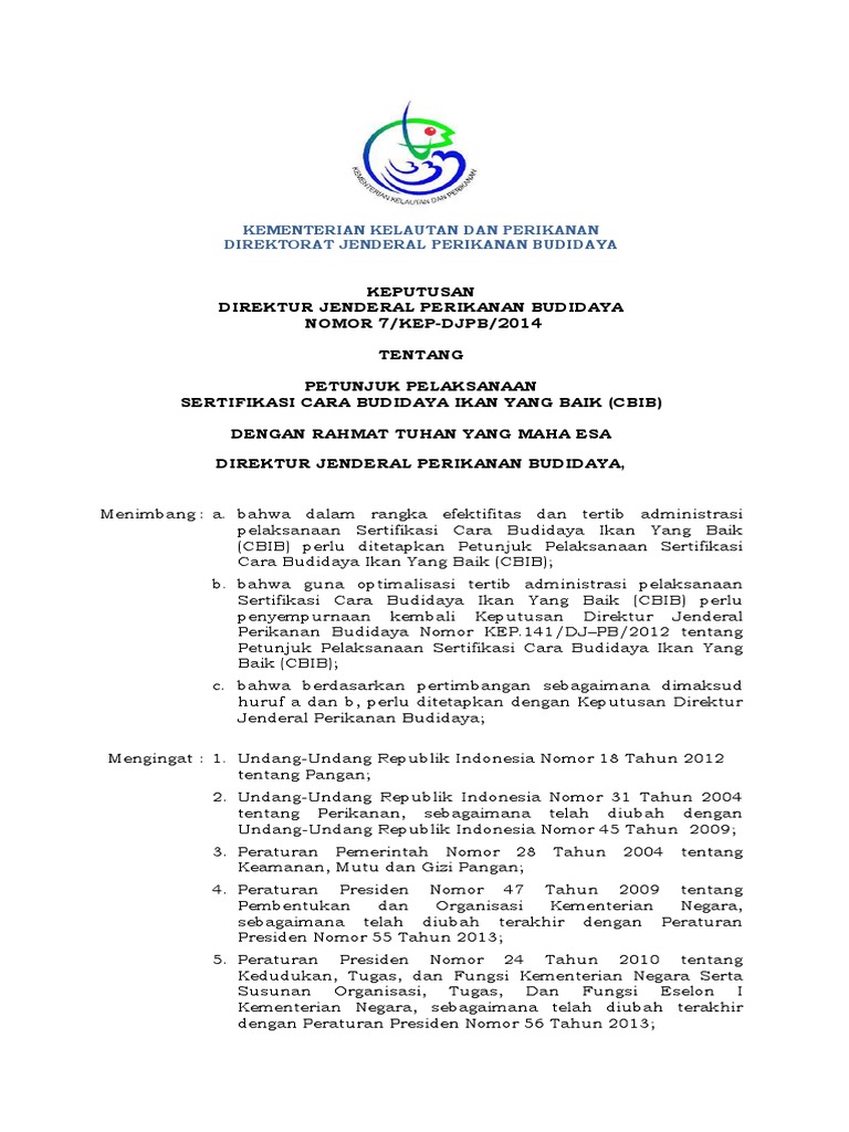 Petunjuk Sertifikasi CBIB | PDF