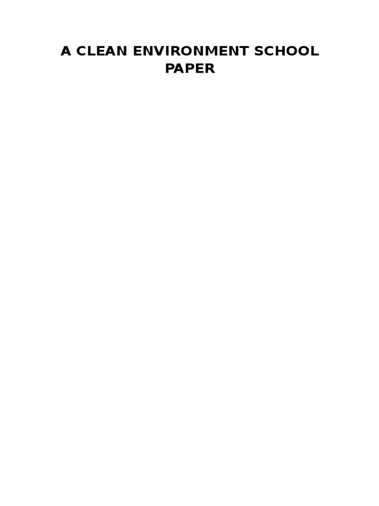 Clean School Environment Awareness Guide | PDF | Hygiene | Teaching And ...