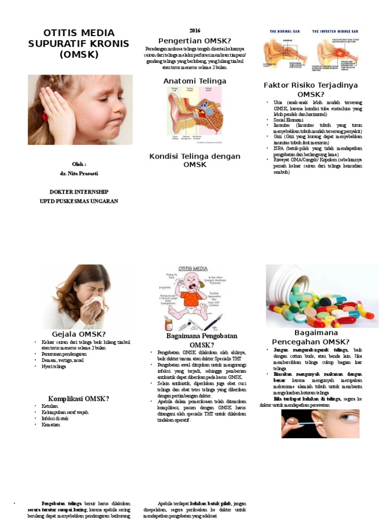 Otitis Media Supuratif Kronis Pamflet | PDF
