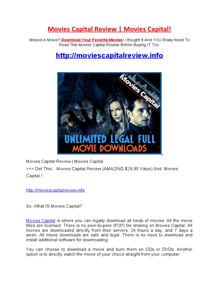Movies Capital Review | PDF | Download | Streaming Media