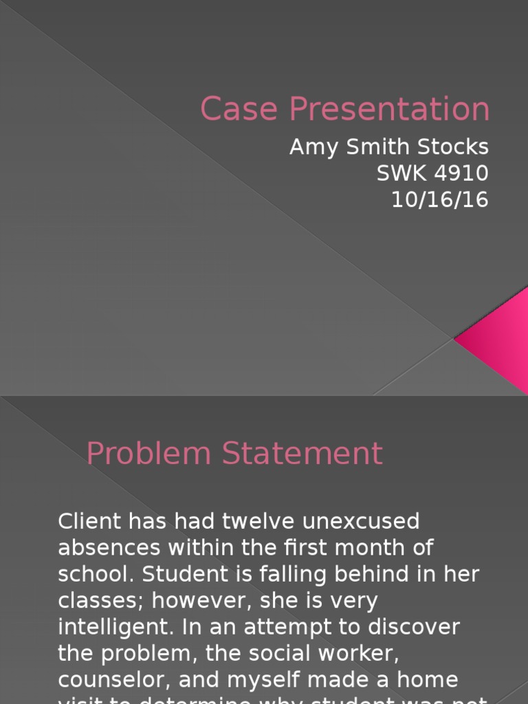 Case Presentation | PDF | Behavioural Sciences | Psychology