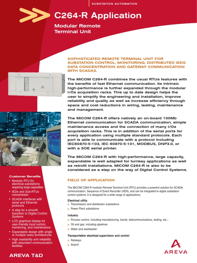 Micom C264-Rtu PDF | PDF | Scada | Electrical Substation Micom C264-Rtu PDF | PDF | Scada | Electrical Substation