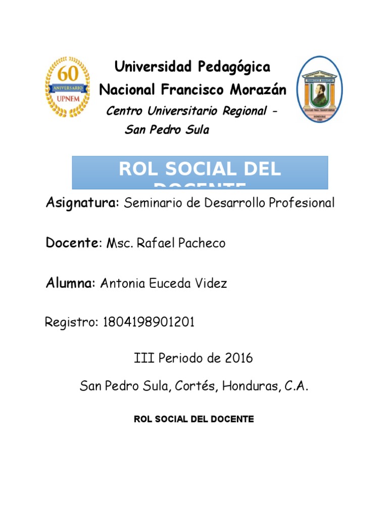 Rol Social Del Docente | PDF | Maestros | Constructivismo (filosofía de ...