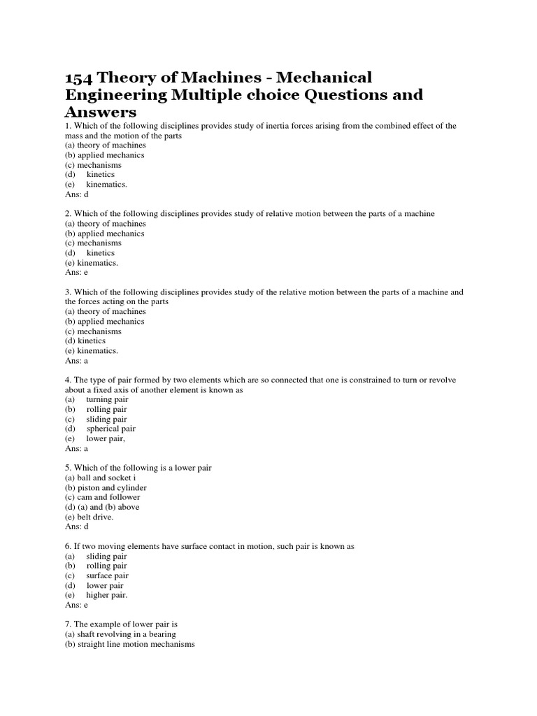 Mechanical Engineering Mcqs | PDF | Deformation (Engineering) | Yield (Engineering)