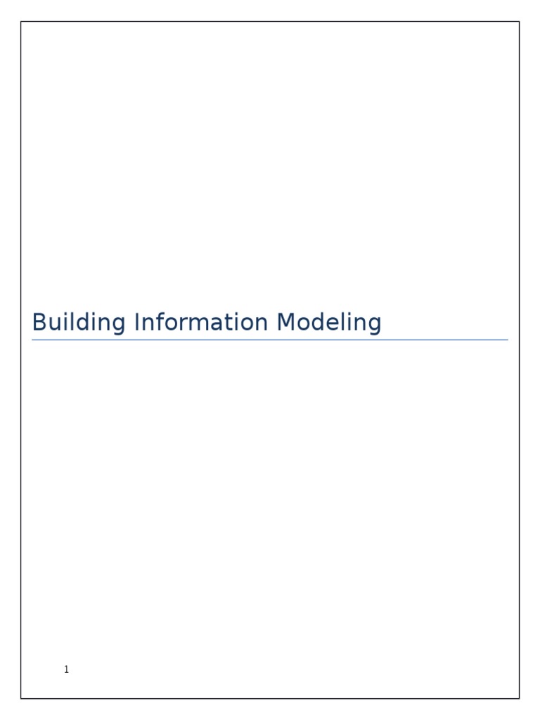 Building Information Modelling | PDF | Building Information Modeling ...