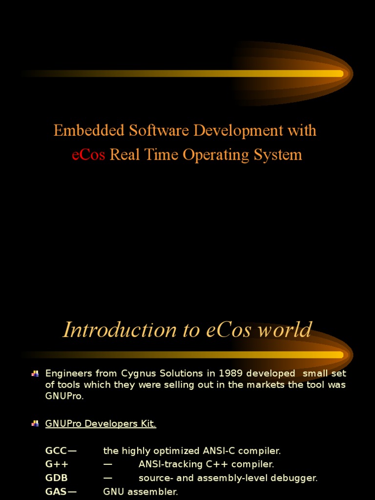 Embedded SW Development With ECos | PDF | Booting | Scheduling (Computing)