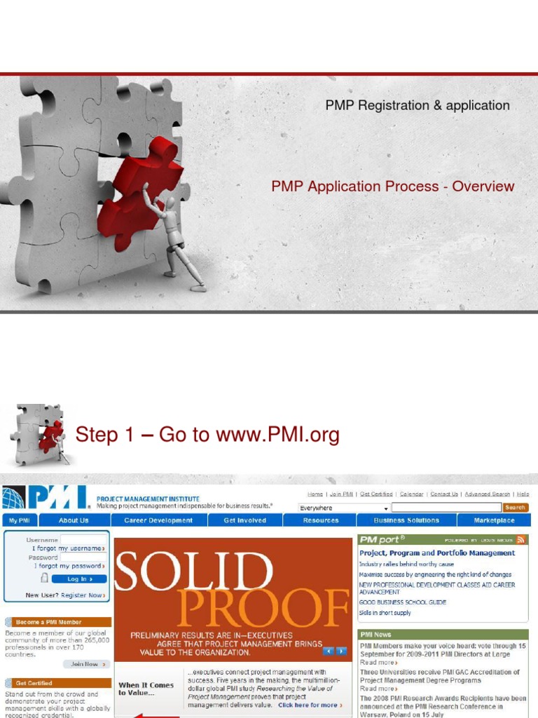 PMP Application Process - Overview | PDF