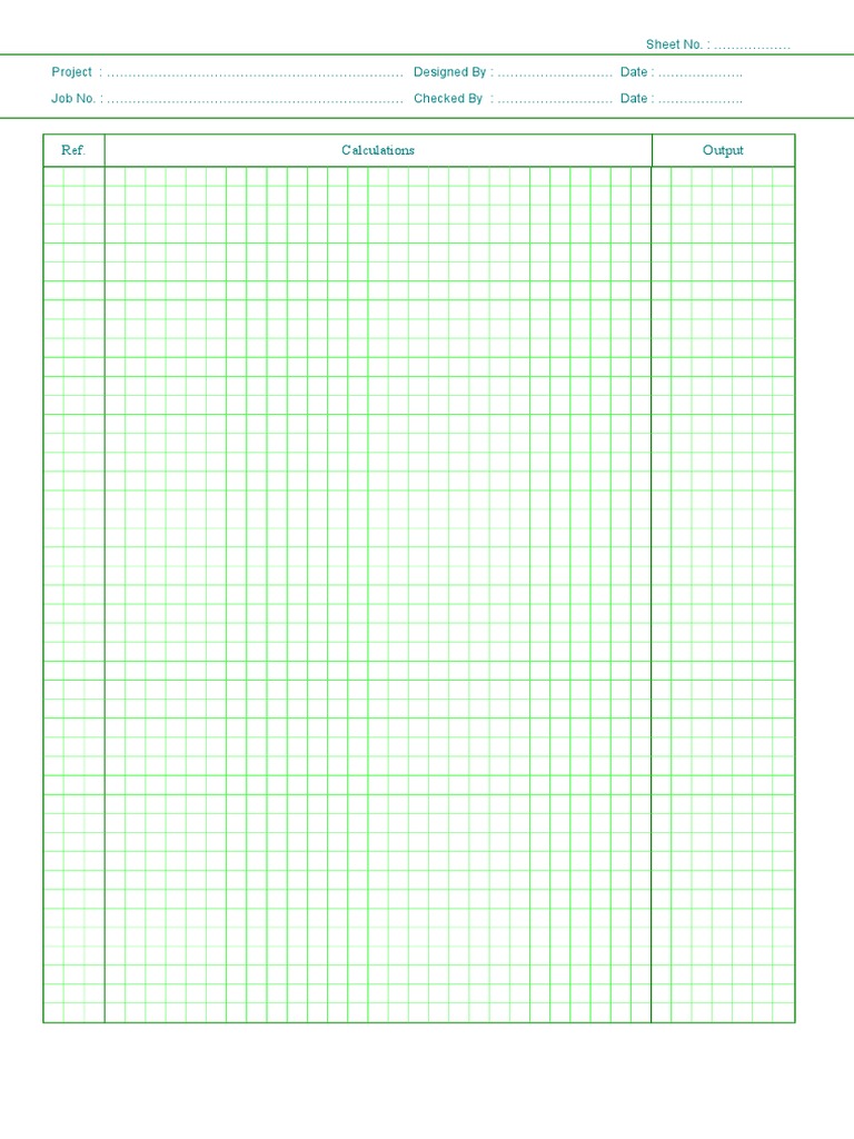 Calculation Sheet | PDF