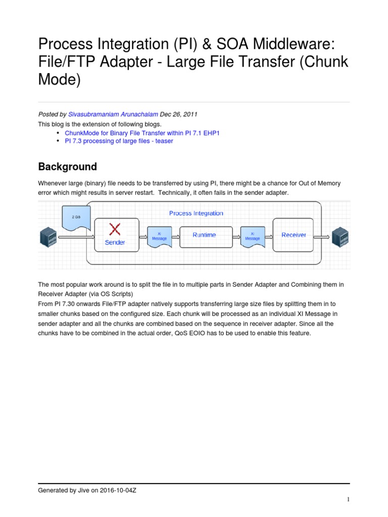 File FTP Adapter - Large File Transfer (Chunk Mode) | PDF | File Transfer Protocol | Service ...