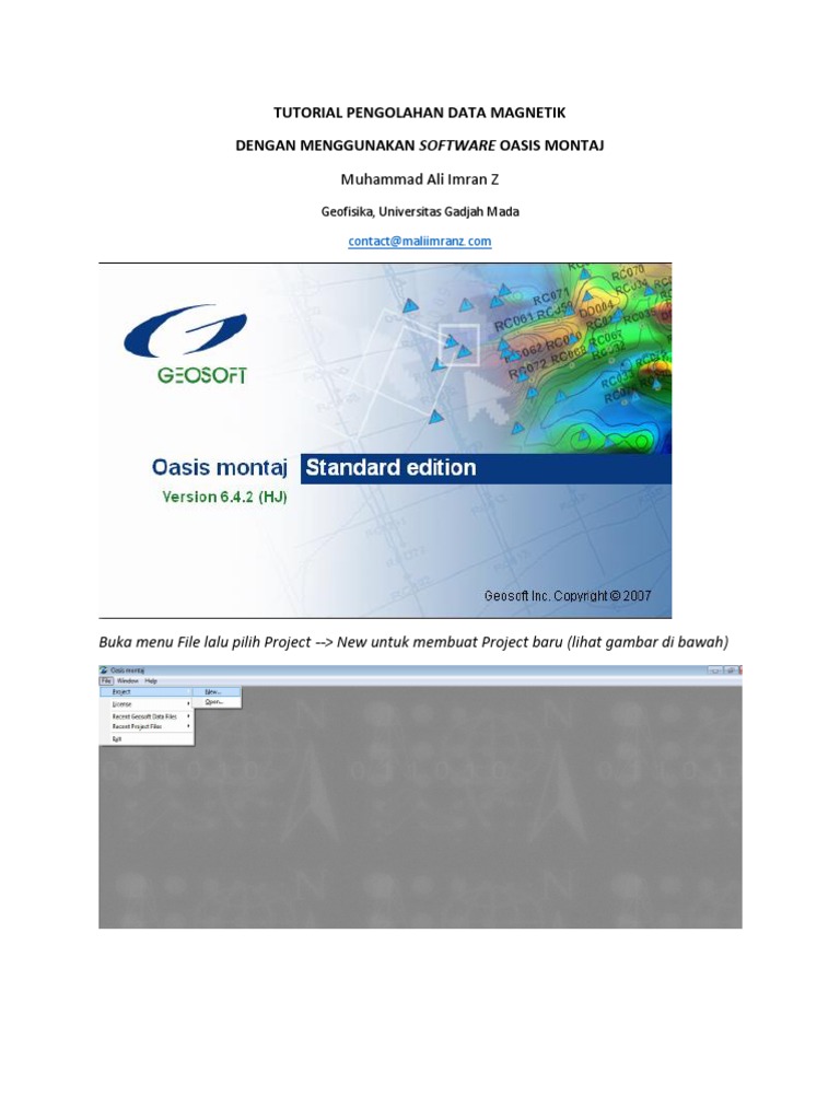 Tutorial Pengolahan Data Magnetik Dengan Software Oasis Montaj | PDF