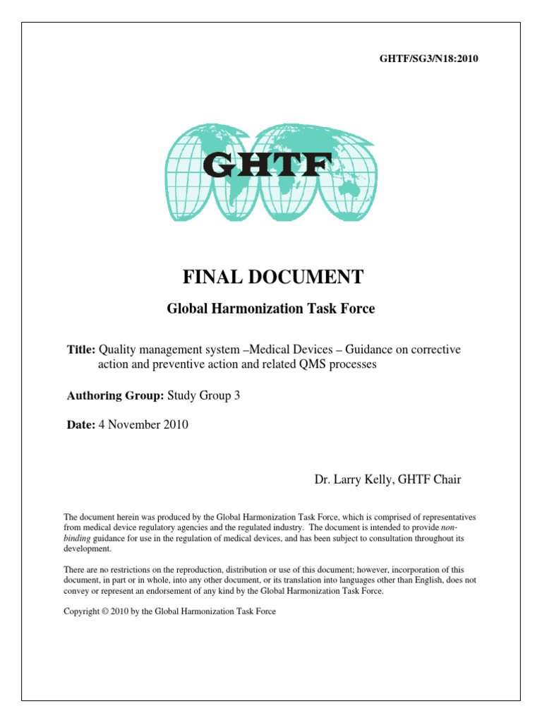 GHTF-Quality Management System - Medical Devices - Guidance On ...