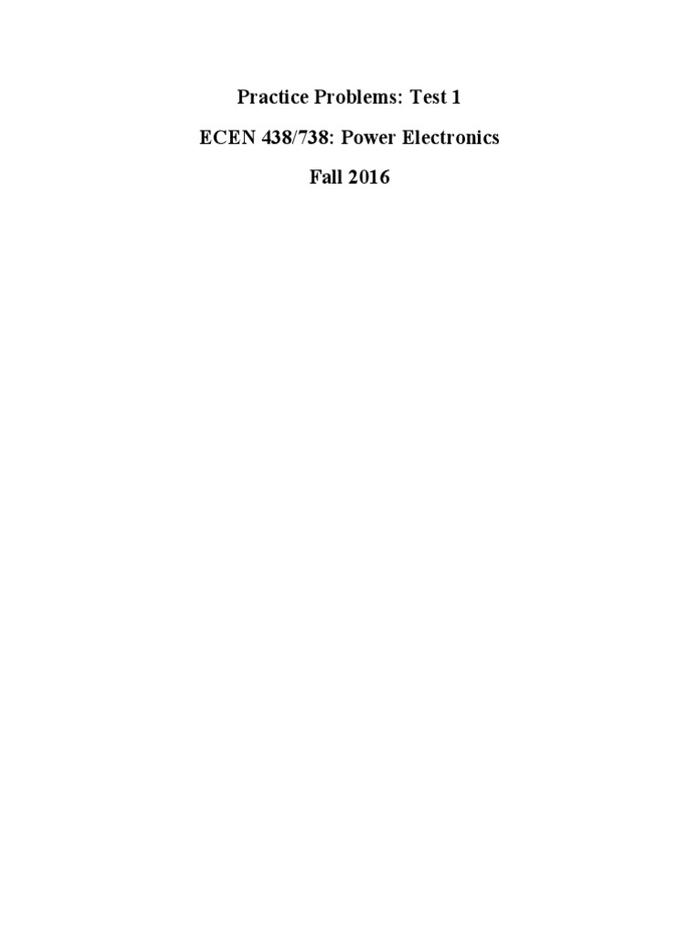 Problem Set 1 | PDF | Rectifier | Capacitor
