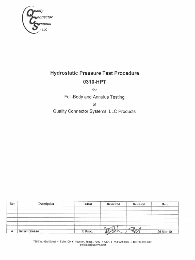 0310-HPT Hydrostatic Pressure Test Procedure RA | Gas Technologies ...
