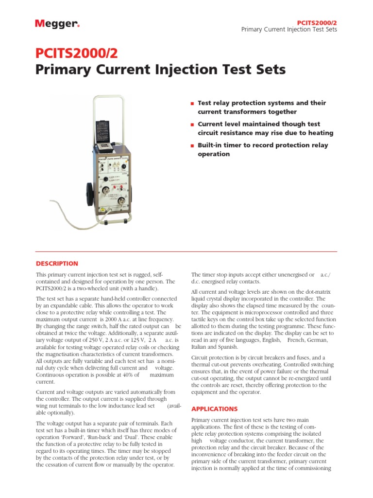 Primary I Injection Kit | PDF | Relay | Transformer