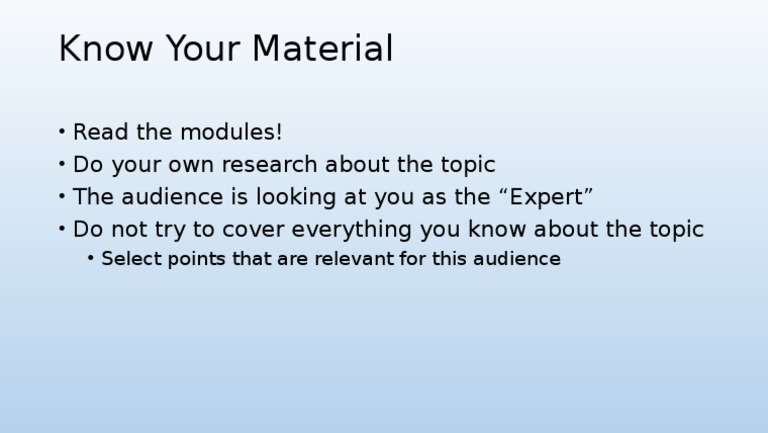 Know Your Material | PDF