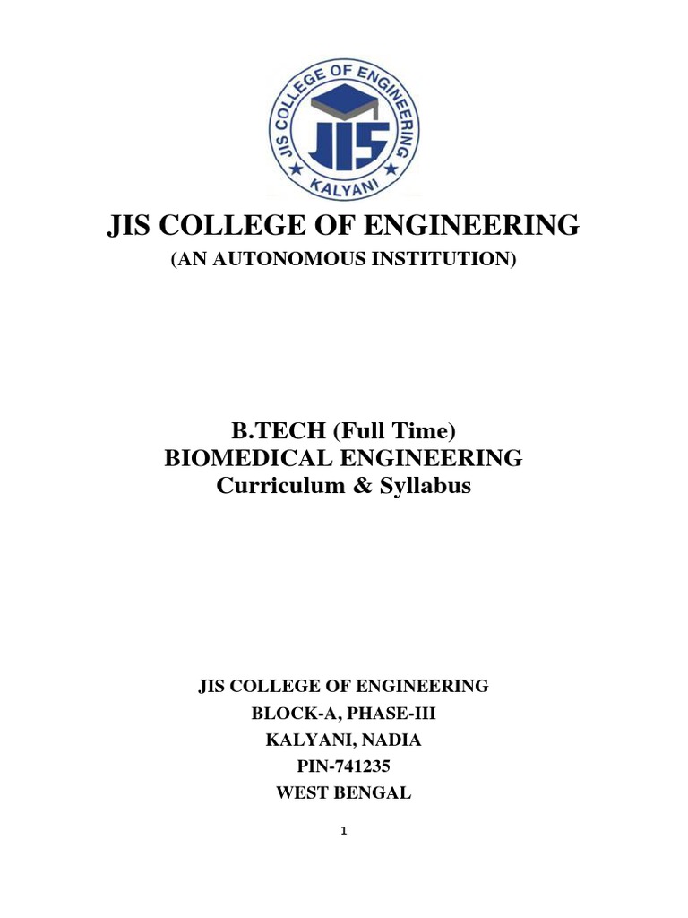 Biomedical Engineering Curriculum Overview | PDF | Matrix (Mathematics ...