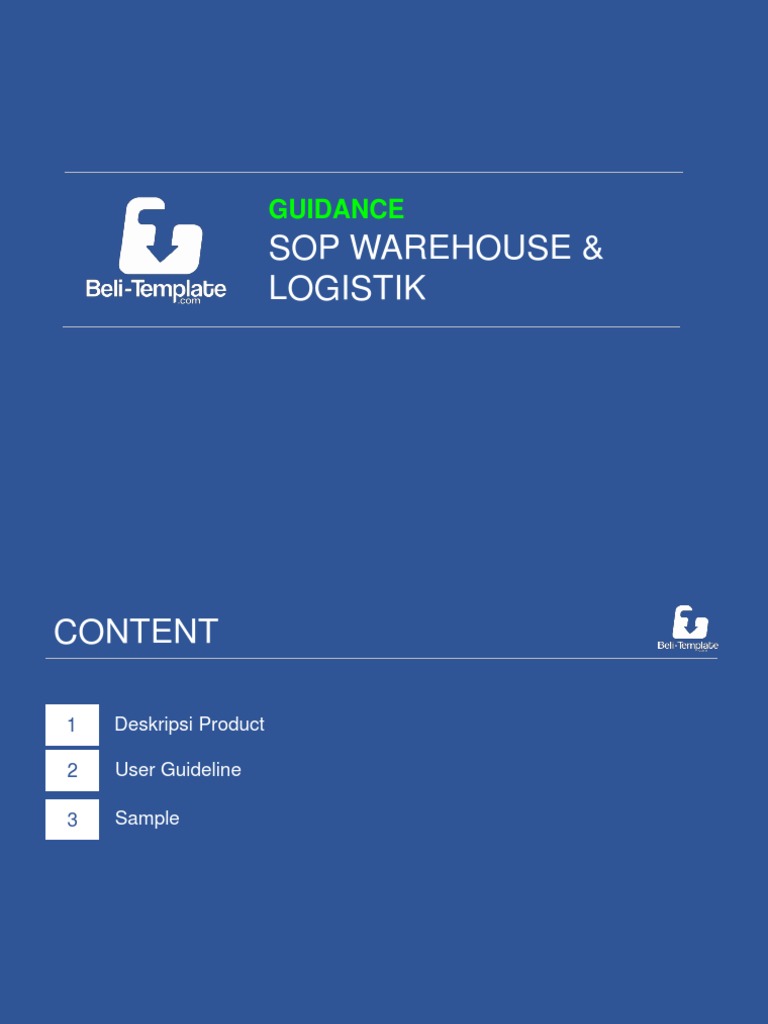 01.guidance SOP Warehouse & Logistik | PDF