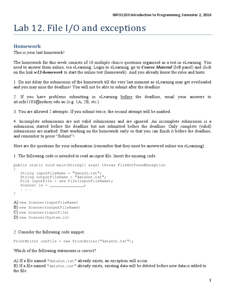 Lab 12 | PDF | Parameter (Computer Programming) | Text File