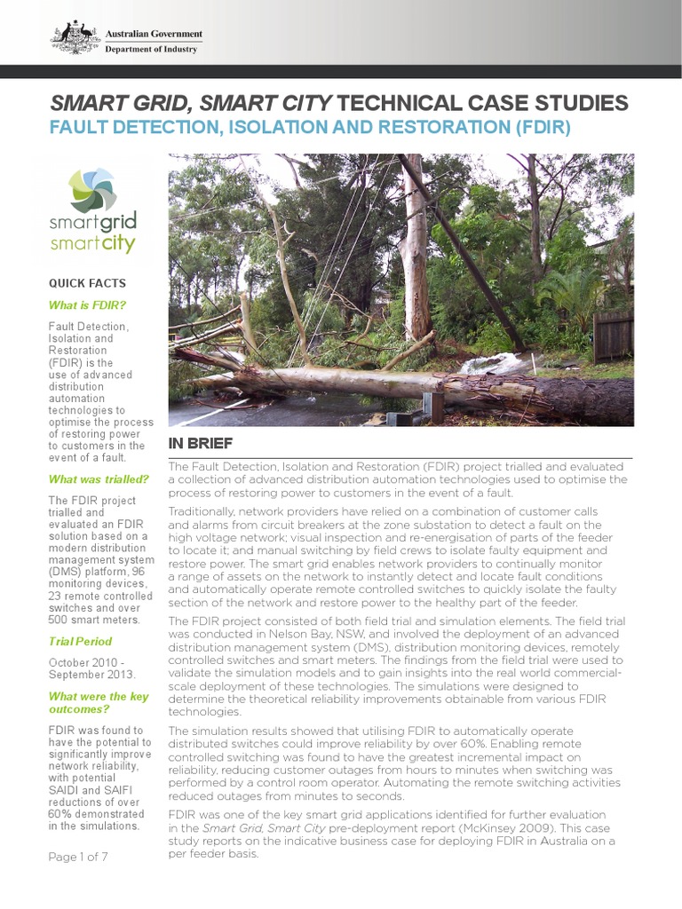 Fault Detection Isolation And Restoration Pdf Electrical Substation Smart Grid