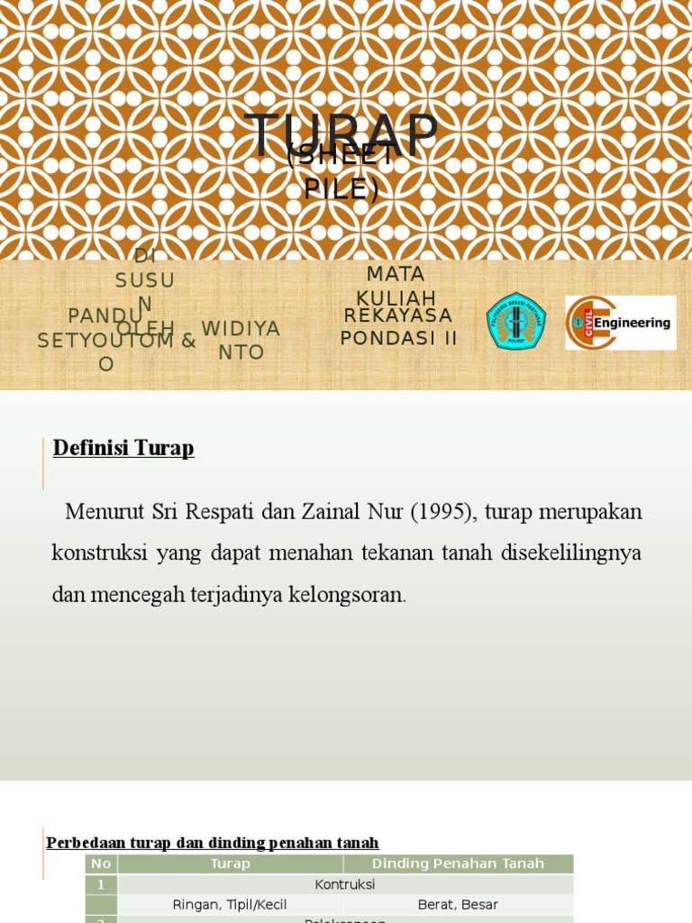 Panduan Lengkap Turap dan Dinding Penahan Tanah | PDF