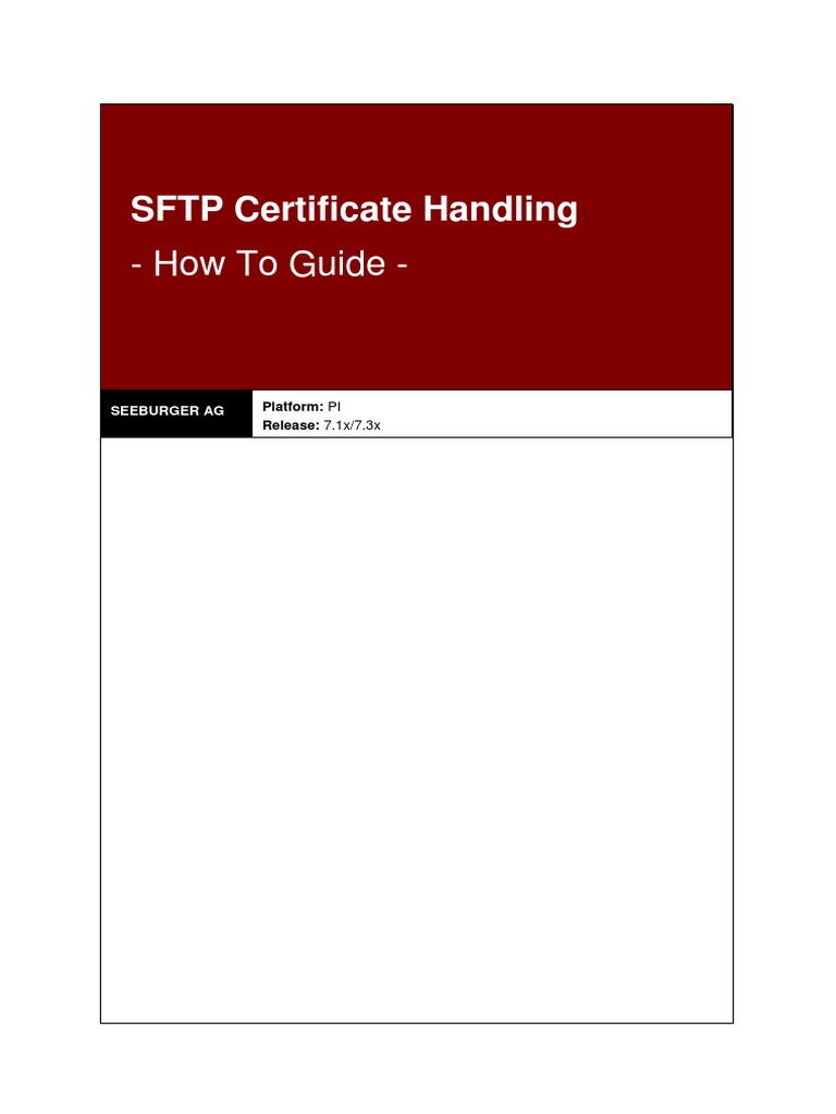 SFTP Certificate Handling in BIS | PDF | Public Key Cryptography ...