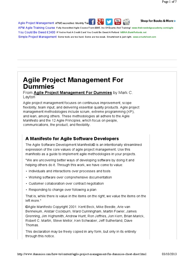 Agile Project Management | PDF | Scrum (Software Development) | Agile ...