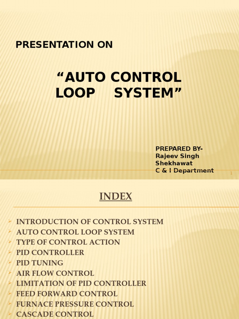 Auto Loop Presentation | PDF | Control System | Control Theory