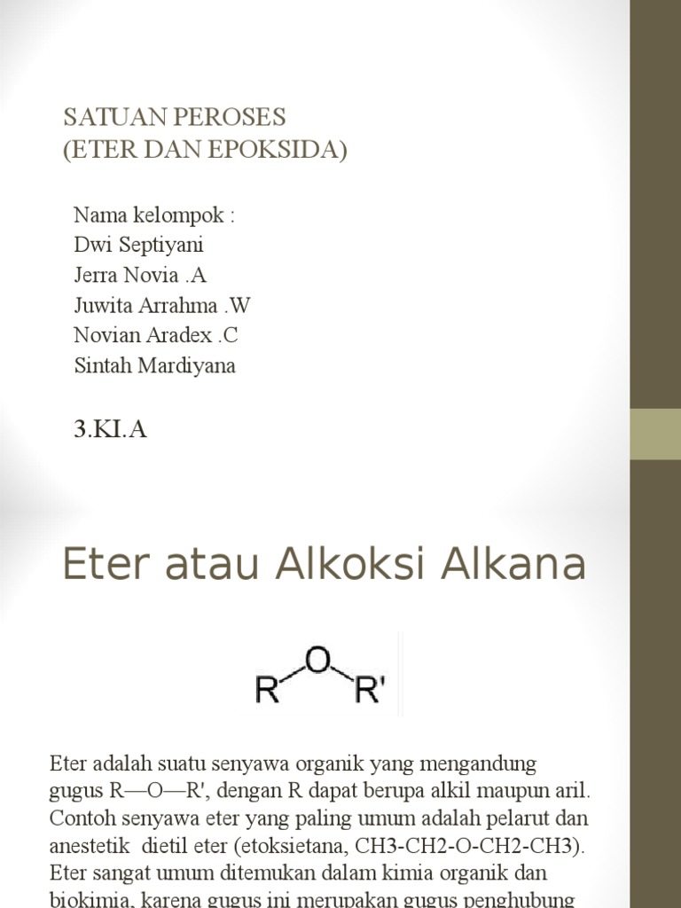 Eter Dan Epoksida SP | PDF