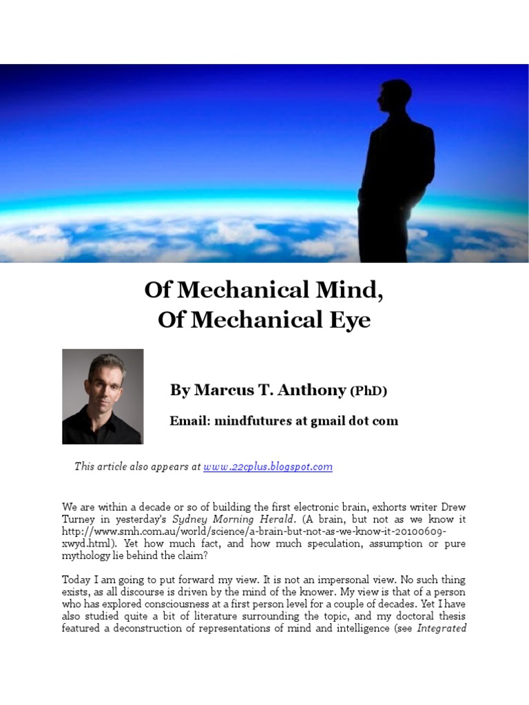 Mechanical Mind, Mechanical Eye | PDF | Mind | Nervous System