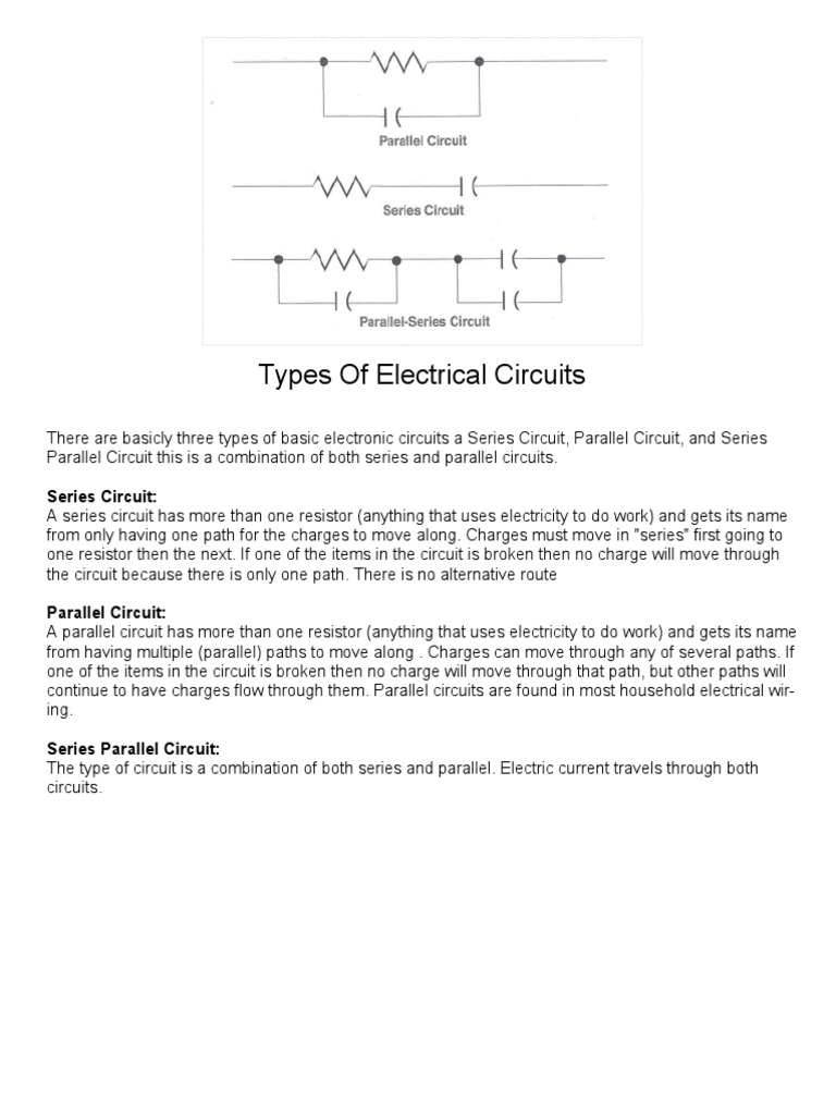 E Types of Electrical Circuits | PDF | Series And Parallel Circuits ...