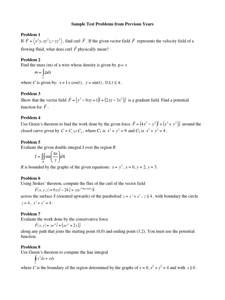 Advanced Calculus Problem Set | PDF