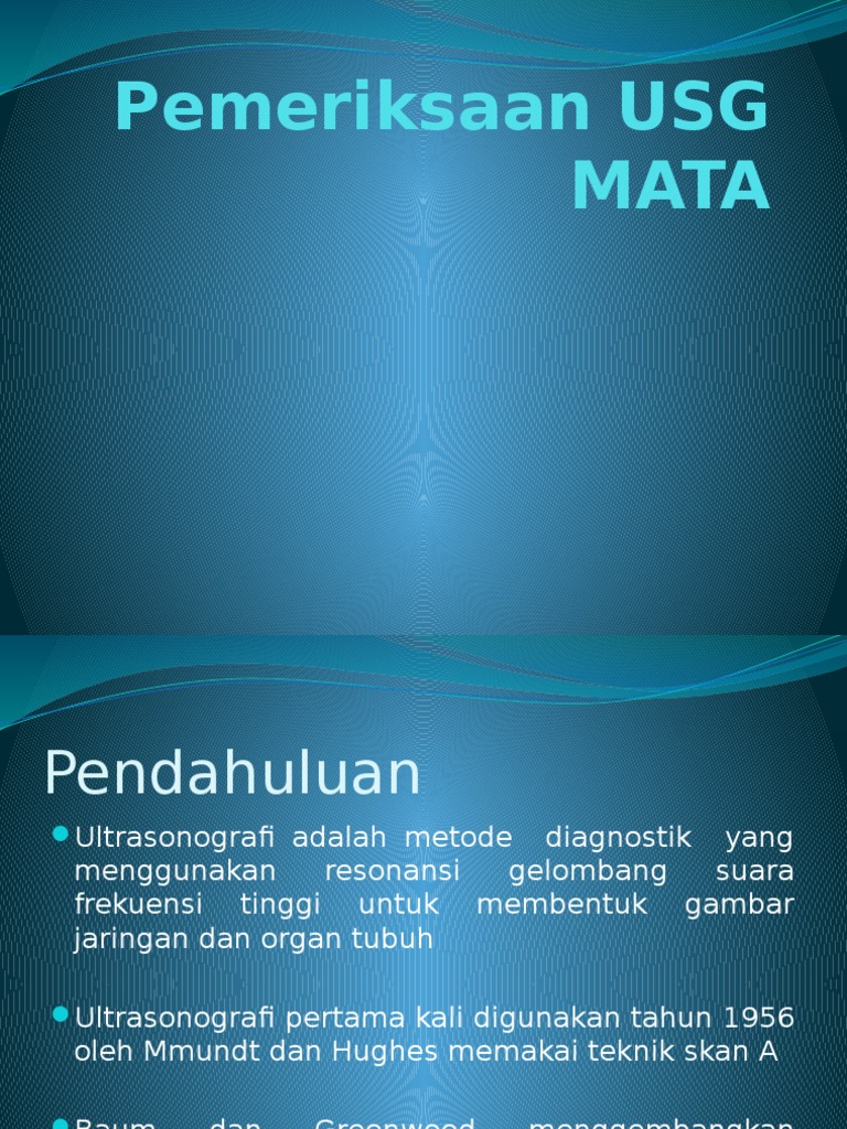 Pemeriksaan USG MATA | PDF