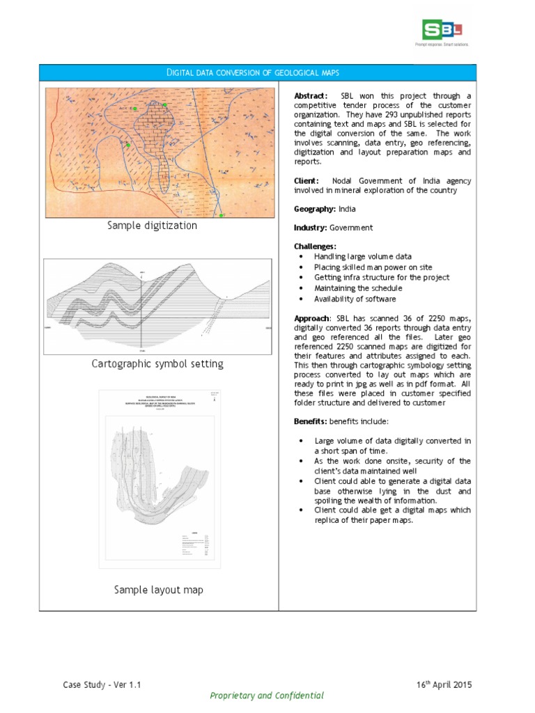 Sample Digitization: Igital Data Conversion OF Geological Maps | PDF
