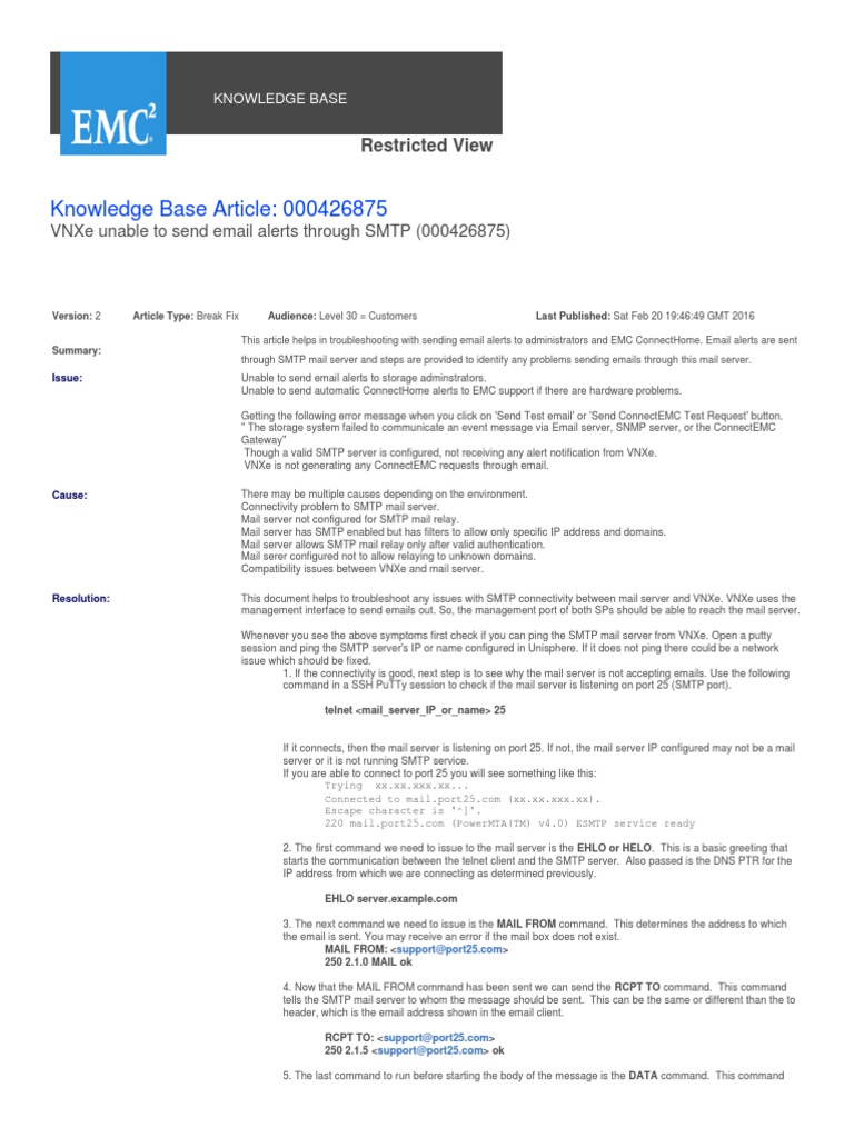 KB BreakFix Printable PDF PDF | PDF | Email | Application Layer Protocols