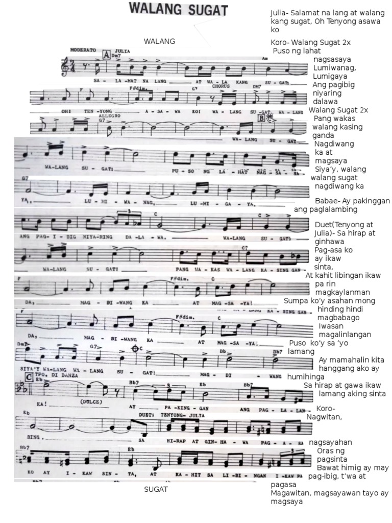 Walang Sugat Lyrics | PDF