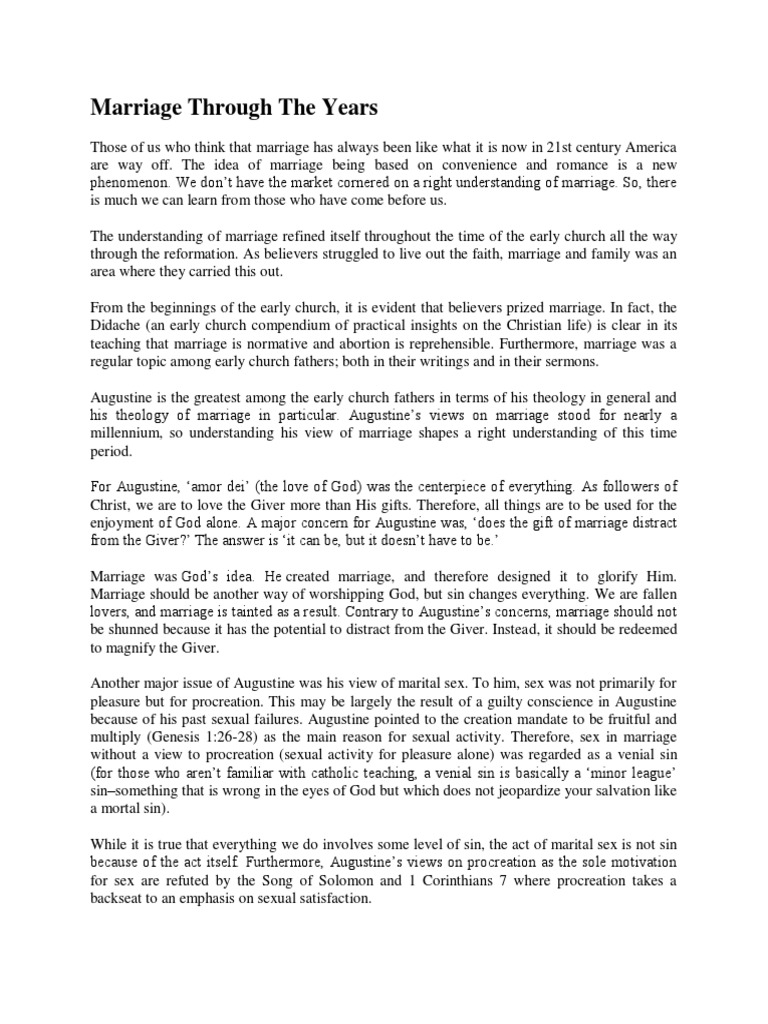 Marriage Through The Years | PDF | Martin Luther | Marriage