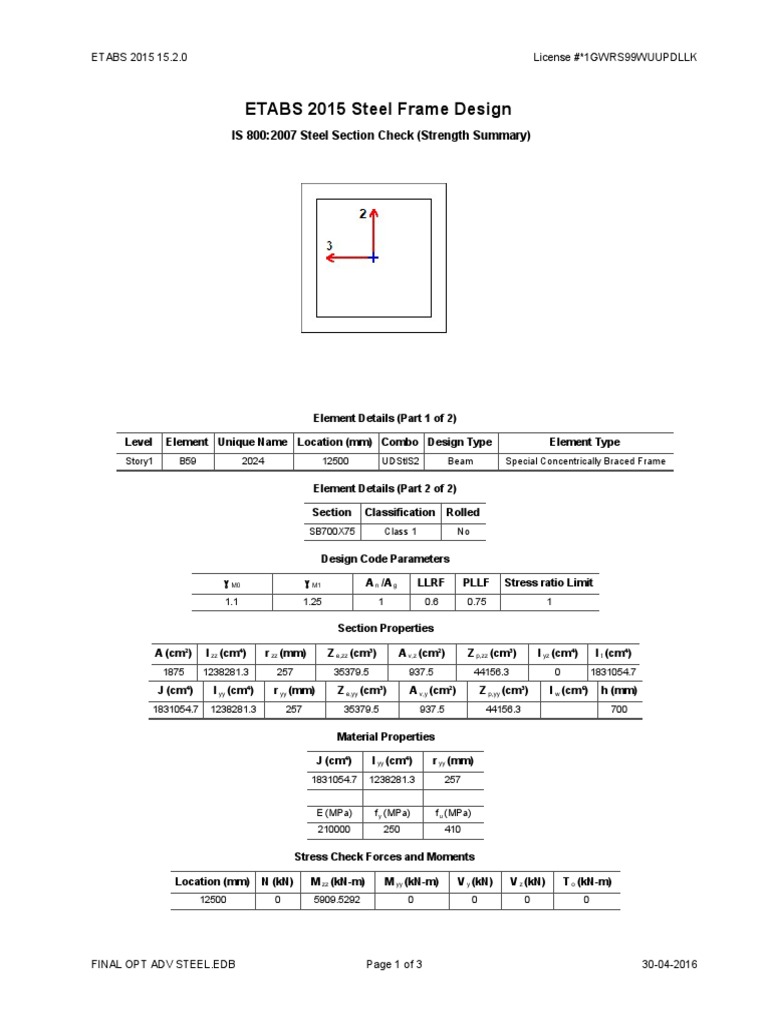 b59 Sec Beam Design Report | PDF