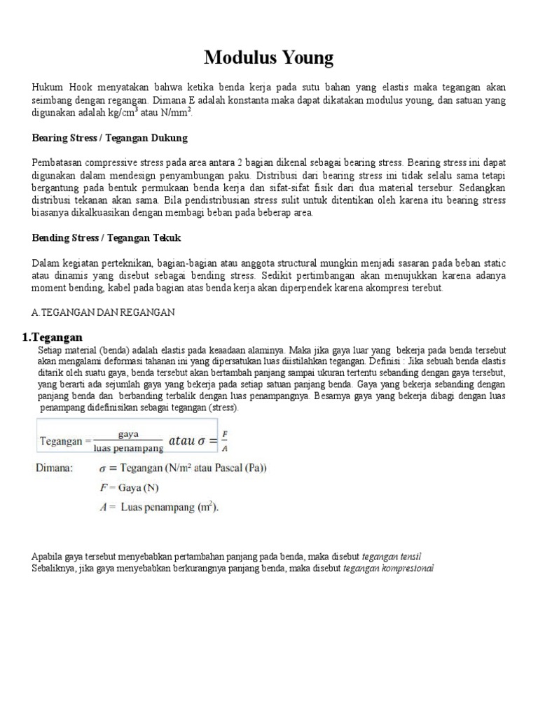 Modulus Young | PDF