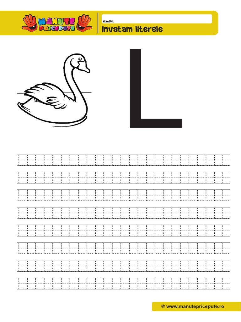 L 001 Litere de Tipar PDF | PDF