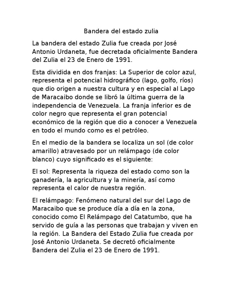 Bandera Del Estado Zulia | PDF