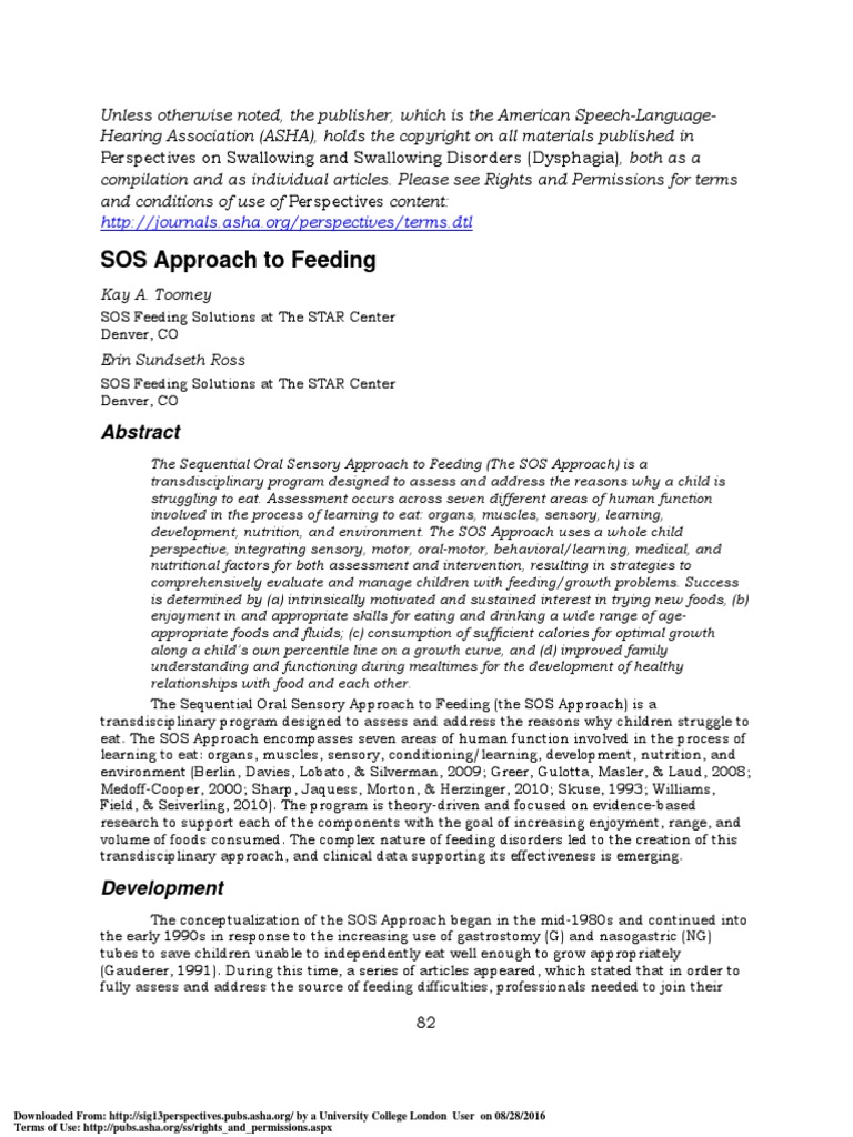SOS Approach to Feeding | Eating | Psychotherapy