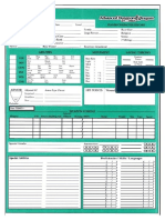 AD&D 2nd Edition Character Sheet | PDF | Role Playing Games | Leisure