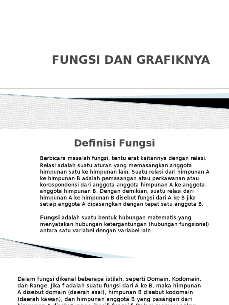 Fungsi dan Grafik: Definisi dan Contoh | PDF