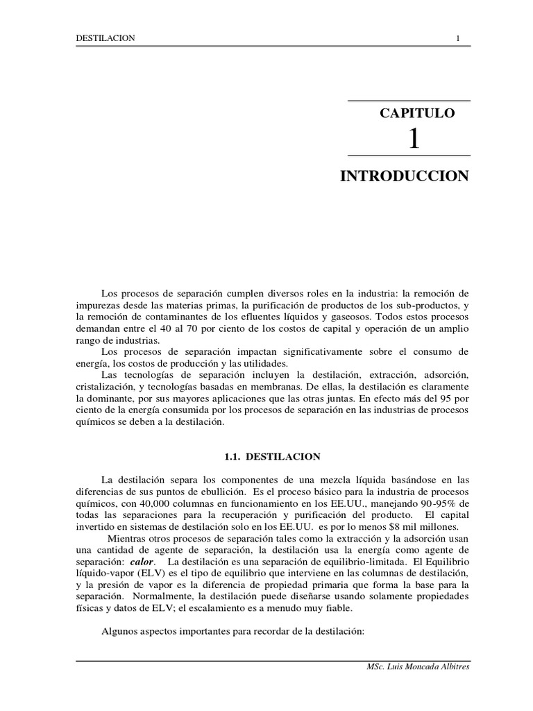 Destilacion Pdf Destilación Absorción Química
